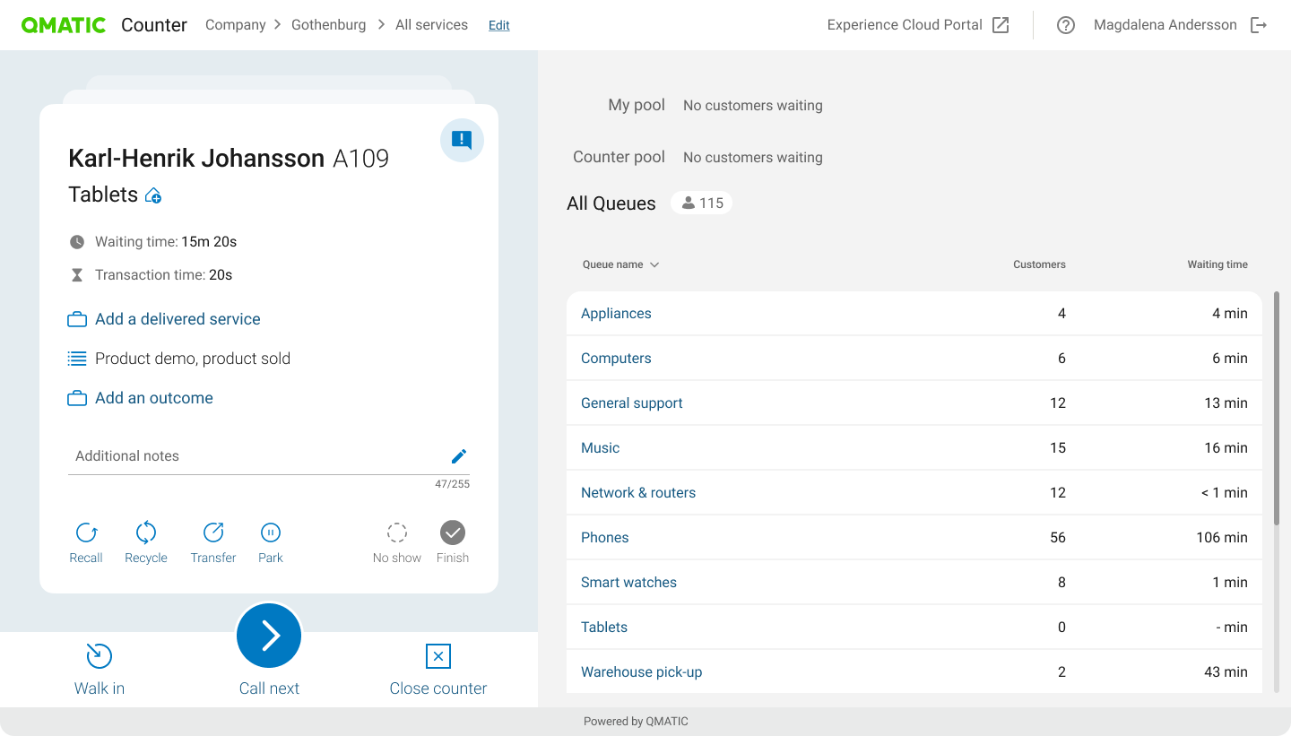Virtual Queuing System — Qmatic