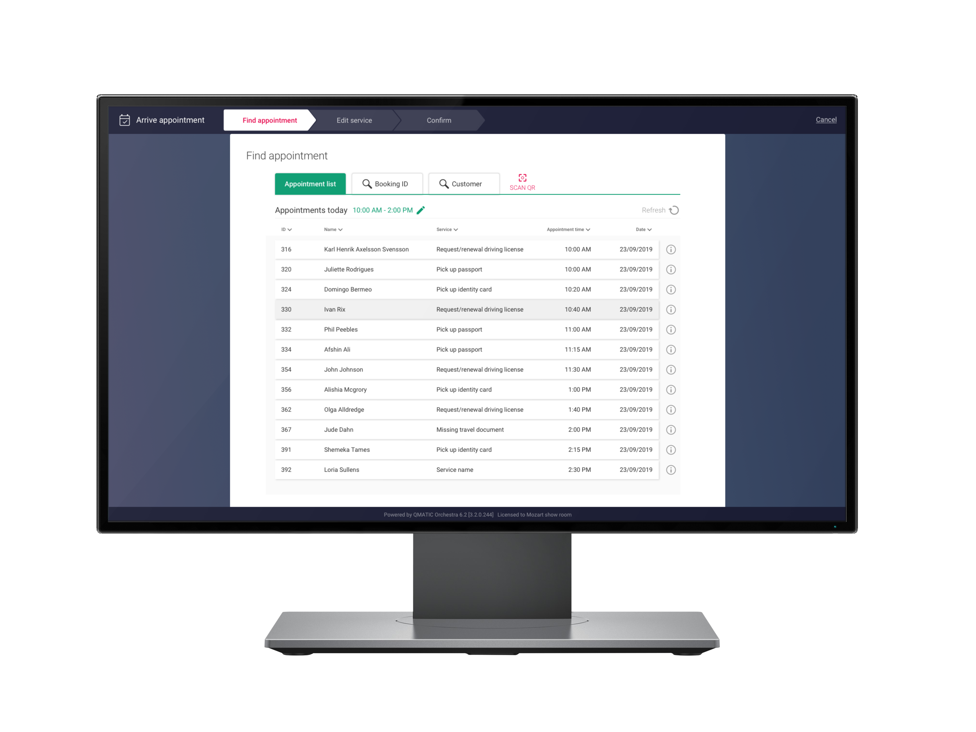 Online Appointment Booking System — Qmatic